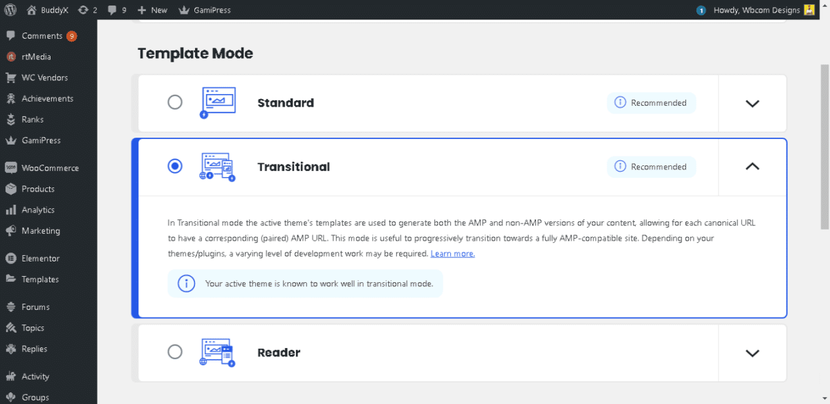 How to Setup Google AMP with WordPress BuddyX Theme - Wbcom Designs