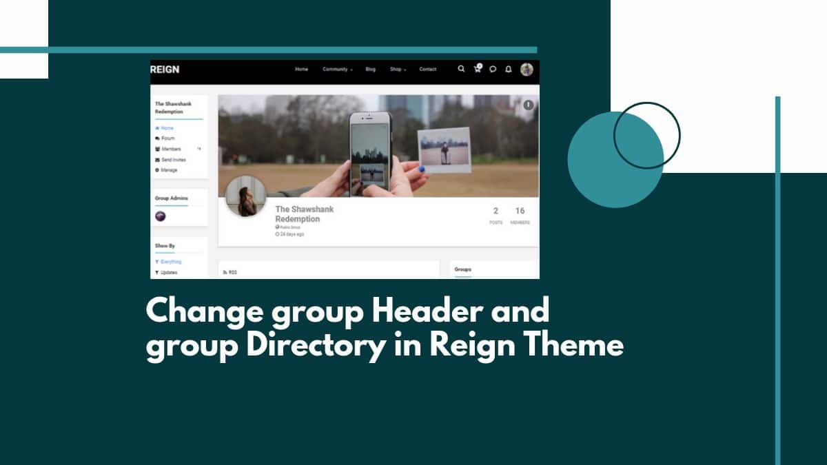 How to Change group Header and group Directory in Reign Theme