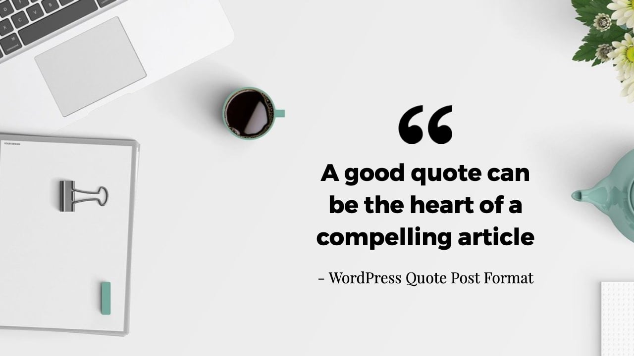WordPress Quote Post Format Support Reign BuddyPress Theme