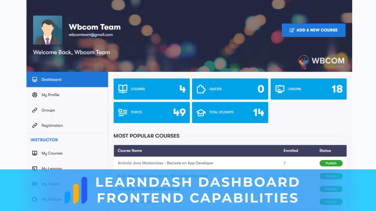 Latest Release LearnDash Frontend Dashboard Capabilities - Feb 2025