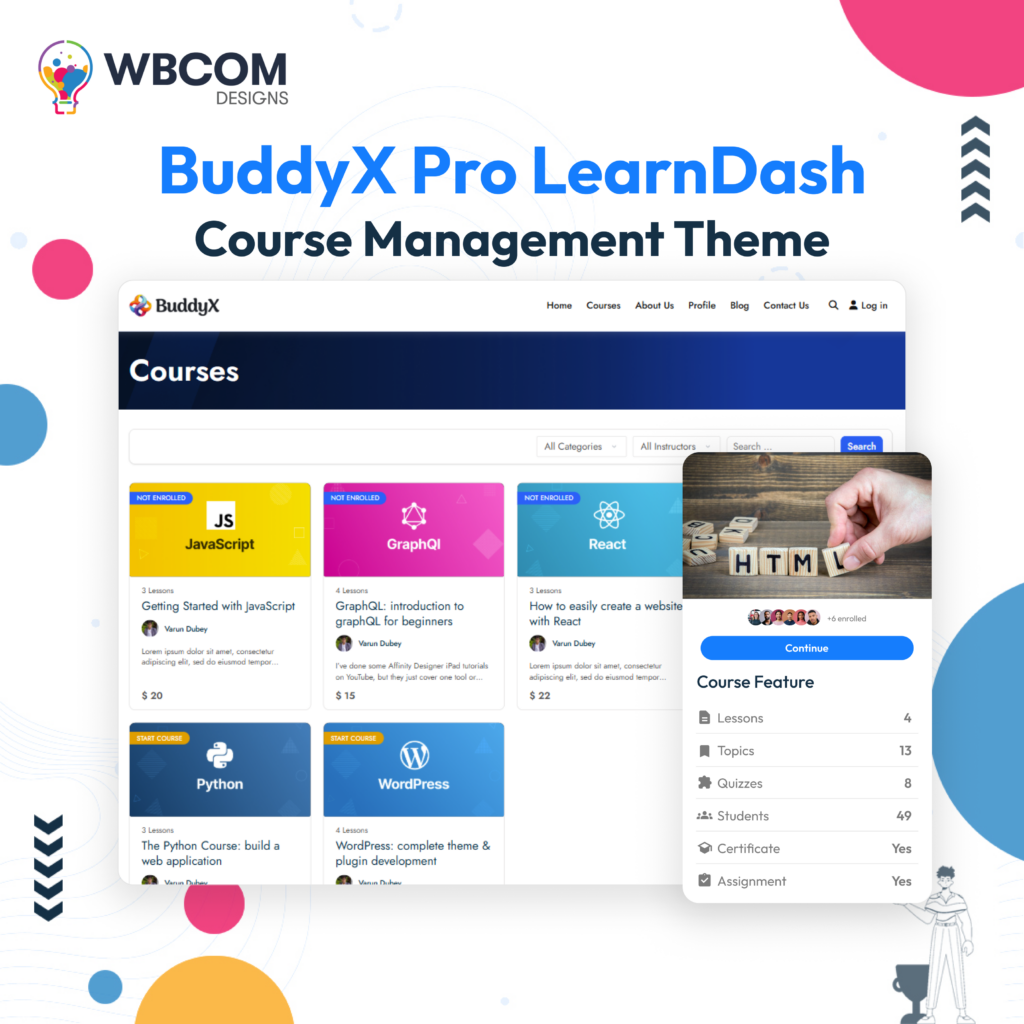 Top WordPress LearnDash Themes Of 2025 || Wbcom Designs
