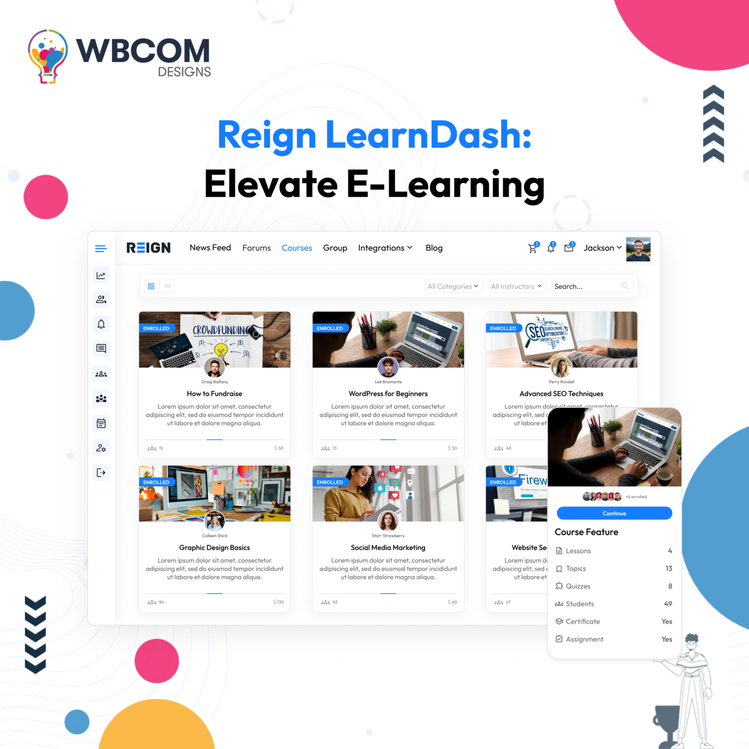 Top WordPress LearnDash Themes Of 2025 || Wbcom Designs