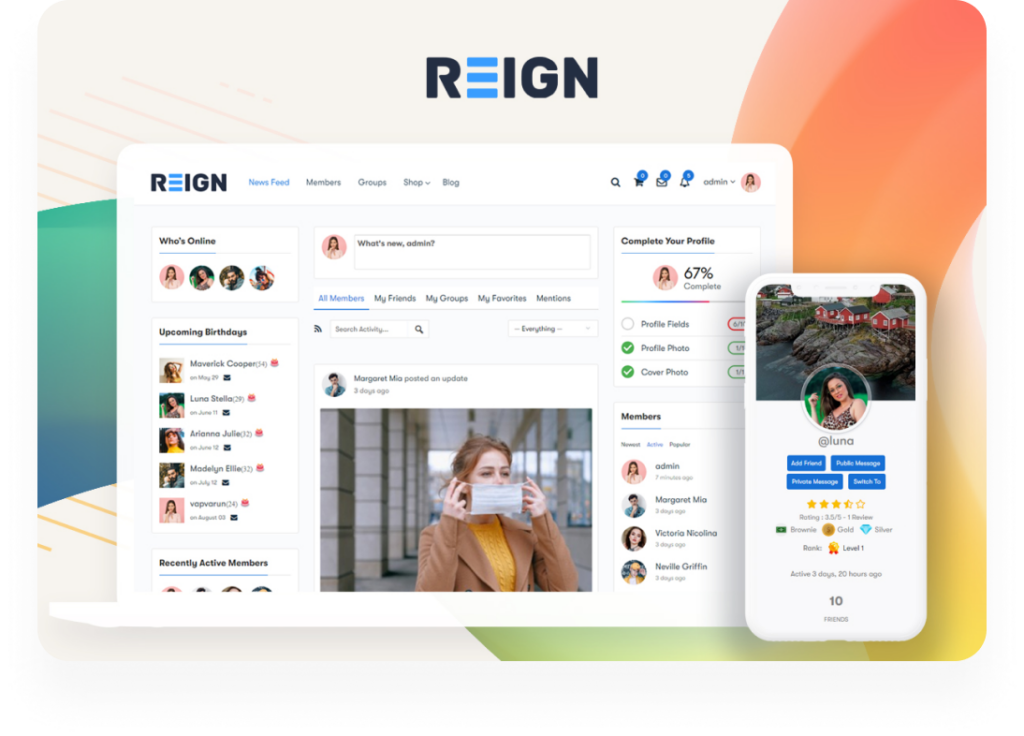 Reign vs Cirkle vs Beehive For Community Theme - Wbcom Designs