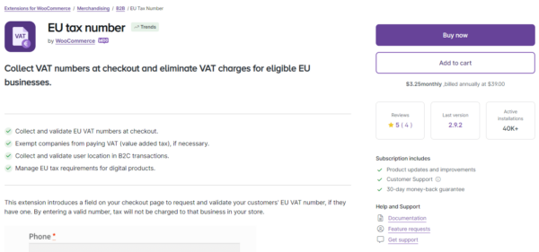 5 Best WooCommerce EU VAT Validation Plugins 2025 - Wbcom Designs