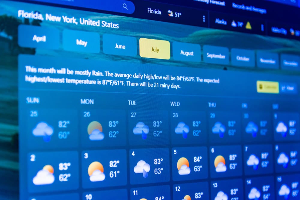 Free weather widget for websites and apps - Wbcom Designs