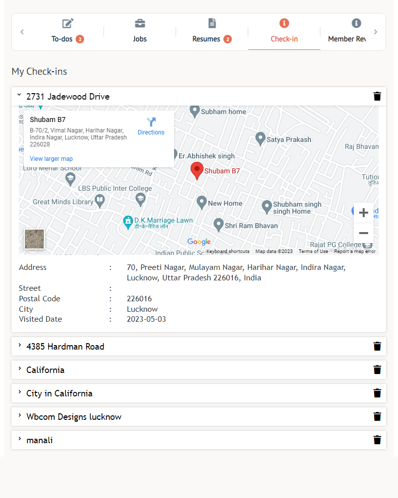 BuddyPress Check-ins for Sharing Places and Locations