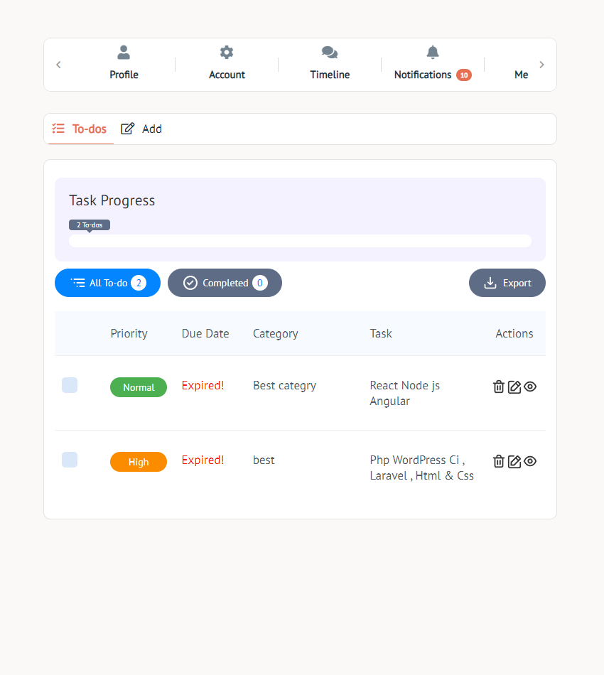 BP User Todo List | BuddyPress Member Tasks - Wbcom Designs